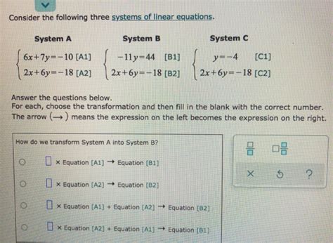 Solved Consider The Following Three Systems Of Linear