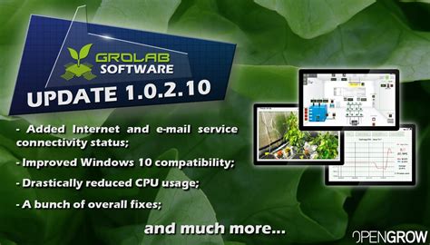 Grolab™ Software Update 10210 Grolab™ Grow Controller Agricultural Automation System