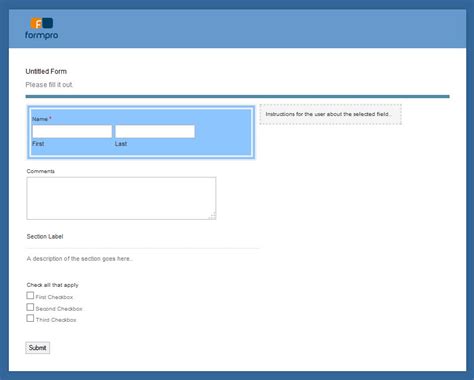 Free Sample Themes Formpro™
