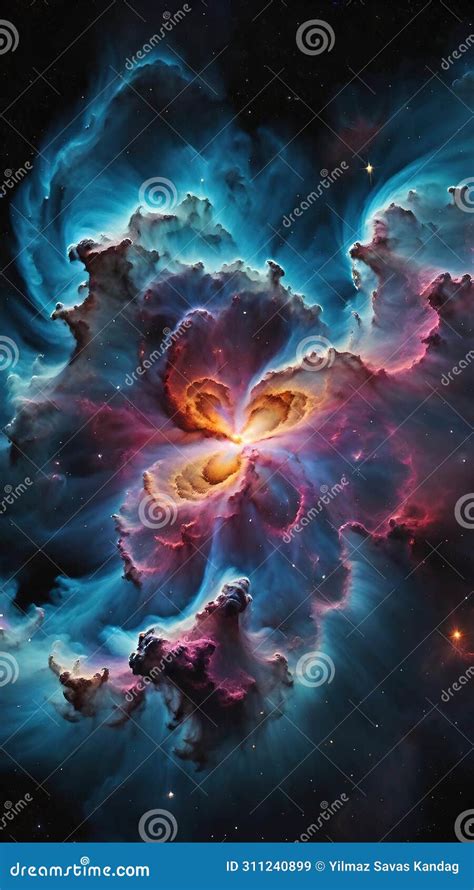 Galaxy And Nebula Computer Generated Abstract Background Stock