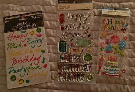 Happy Birthday Stickers For Scrapbooking Etsy