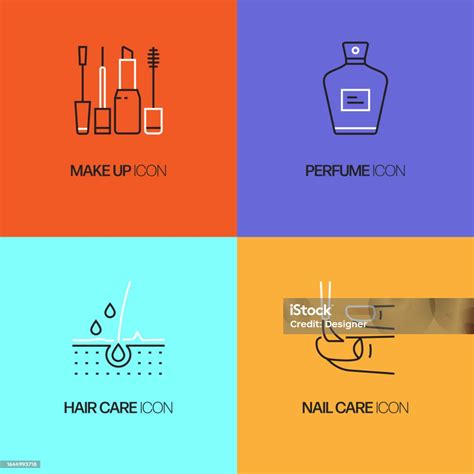 Beauty Related Vector Thin Line Icons Outline Symbol Collection Stock Illustration Download