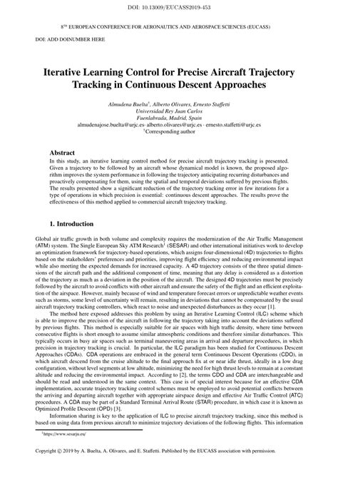 pdf iterative learning control for precise aircraft trajectory
