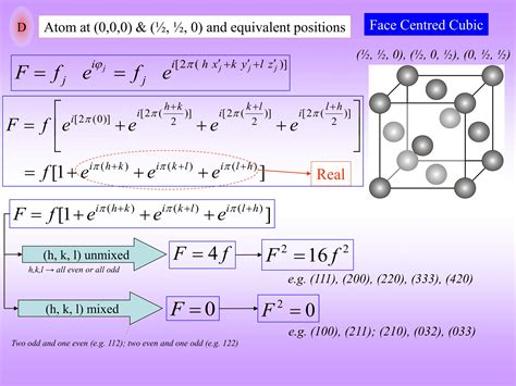 Structure Factor Calculations For X Ray Diffraction Pattern Pptx
