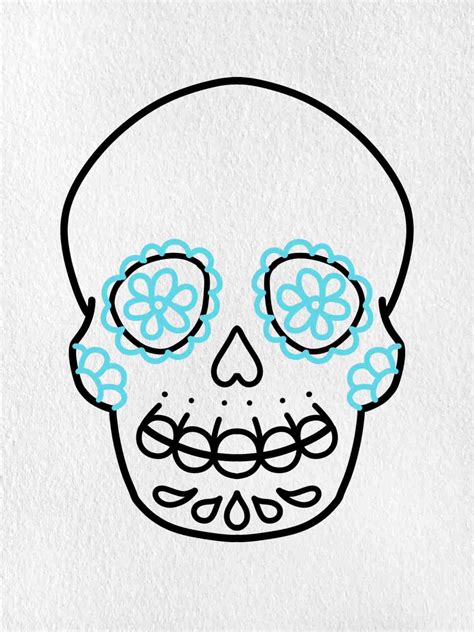 Easy Sugar Skull Drawings Pretty Sugar Skull Design T Idea For
