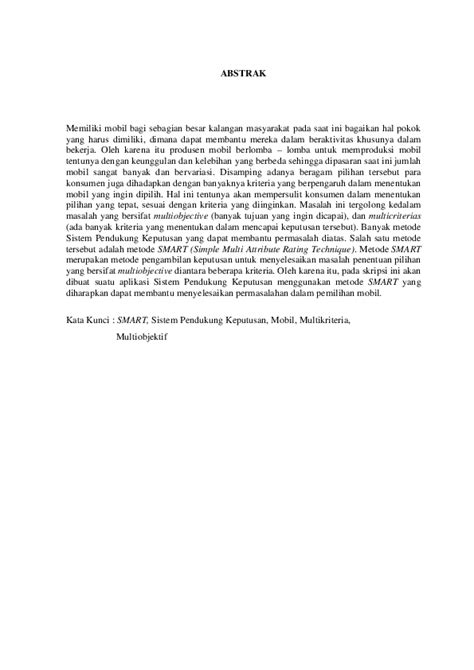 Pdf Decision Support System For Choosing The Car By Using Simple Multi Attribute Rating