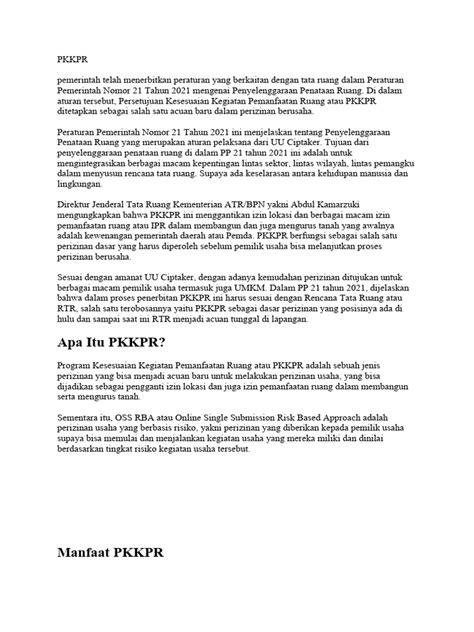 Apa Itu Pkkpr Pdf