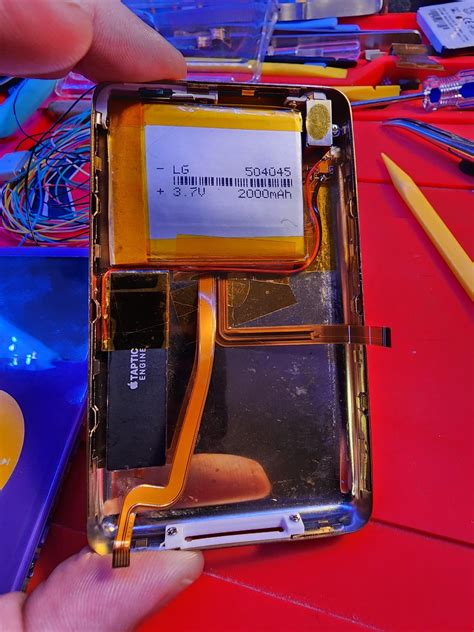 Iphone Taptic Engine Install Finished In My Gen 5 5 Purple Pod R Ipod