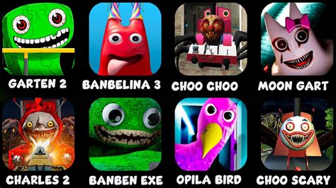 Choo Choo Charles Mods Jumbo Josh Opila Bird Garten Of Banban 2 Garten