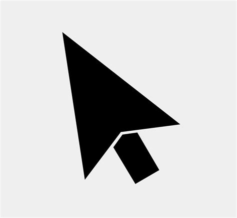 Modern Flat Cursor Icon Minimal Pointer Illustration Computer Web Element Vector Vector