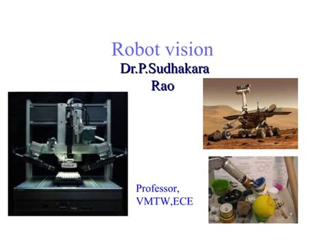 Machine Vision And Robotics Ppt