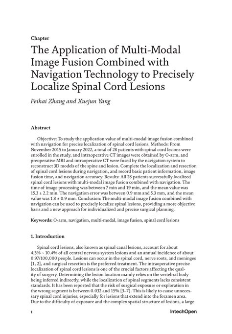 PDF The Application Of Multi Modal Image Fusion Combined With Navigation Technology To