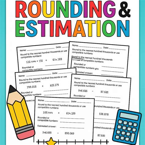 3rd Grade Math Worksheets Estimation And Rounding Teks 32d 100