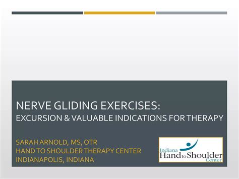 Nerve Gliding Exercises Excursion And Valuable Indications For Therapy Pptx