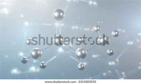 Butanone Molecular Structure 3d Model Molecule Stock Illustration