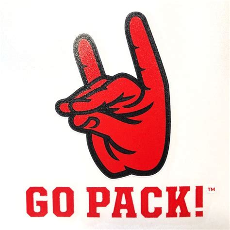 North Carolina State Wolfpack Hand Sign Decal Nc State Wolfpack Nc State Wolf Pack