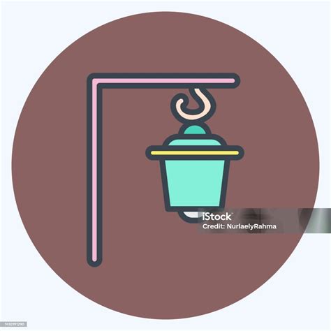 아이콘 가로등 집 상징을 위해 적당한 컬러 메이트 스타일 편집 가능한 간단한 디자인 디자인 템플릿 벡터 간단한 그림 0명에 대한 스톡 벡터 아트 및 기타 이미지 Istock