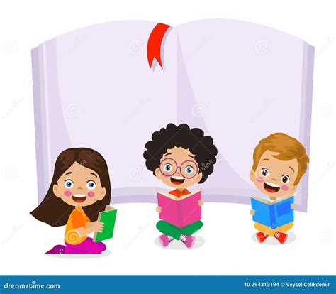 Teacher Reading Books In Class With Students Stock Vector