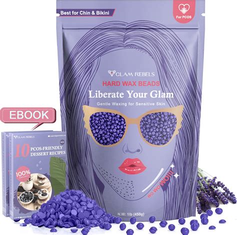 Glam Rebels Pcoswax Hard Wax Beads 1lb Lavender Wax Beans