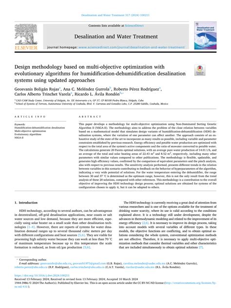 Pdf Design Methodology Based On Multi Objective Optimization With Evolutionary Algorithms For