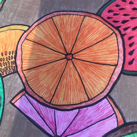 8 12 X 11 “tutti Frutti” Drawing On Regular Copy Depop