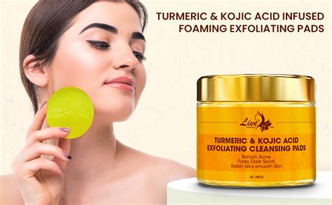 Live Healthy [the Original] Kojic Acid And Turmeric Cleansing Pads Exfoliating