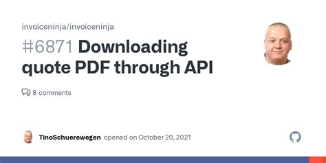 Downloading Quote Pdf Through Api · Issue 6871 · Invoiceninjainvoiceninja · Github