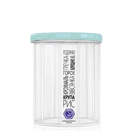 Ємність для сипучих продуктів 1л прозорий мятний Народний продукт купить онлайн на Rozetka