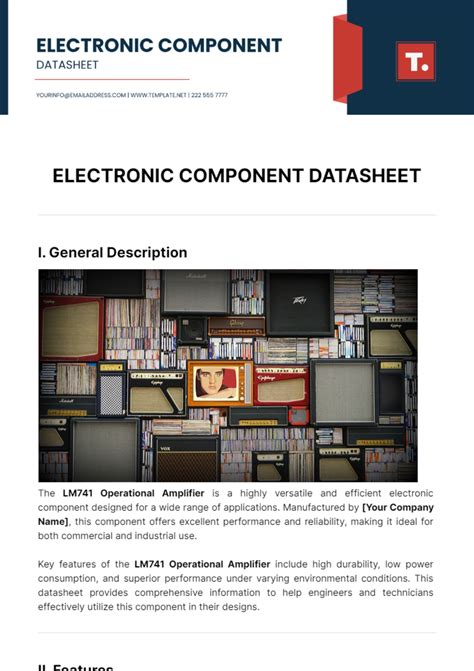 Free Electronic Component Datasheet Template To Edit Online