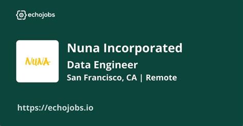 nuna incorporated is hiring senior data engineer integrations usd 111k 131k [san francisco