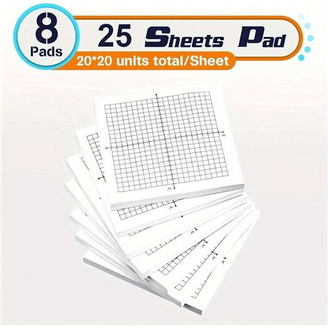 8 Pads Graph Paper Sticky Notes 200 Sheets 3 X 3 Inch Lined Mini Graph