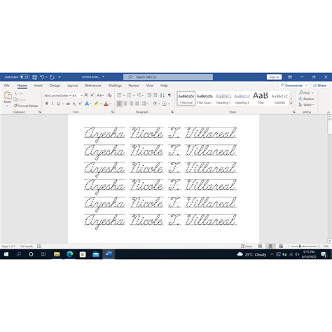 CURSIVE NAME TRACING PERSONALIZED NAME TRACING FOR GRADE Shopee Philippines