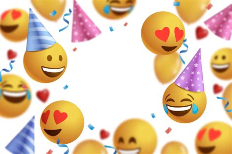 Эмодзи смайлики день рождение ПНГ на Прозрачном Фоне • Скачать Png Эмодзи смайлики день рождение