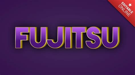 Fujitsu Golden Purple 3d Text Effect Generator