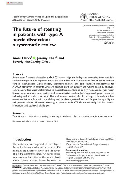 Pdf The Future Of Stenting In Patients With Type A Aortic Dissection