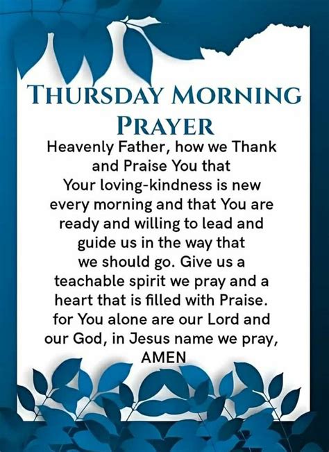 Thursday Morning Prayer