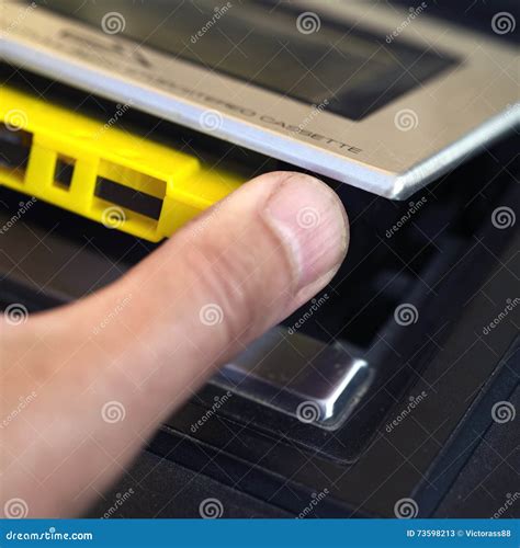 Loading Music Cassette Stock Image Image Of Eject Angled 73598213