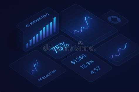 Ai Marketing Analytics Dashboard Growth Prediction Data Stock