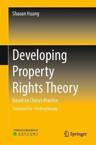 Developing Property Rights Theory Based On Chinas Practice Pdf Epub