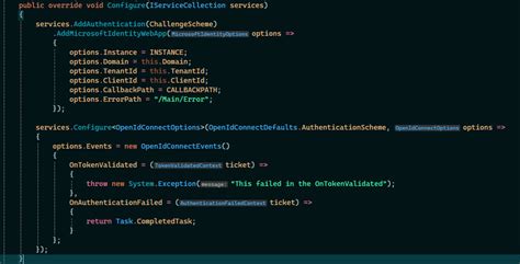 Core Mvc Openid Connect Exceptions Not Using