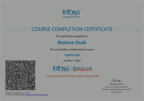 shaik reshma on linkedin infosysspringboard typescript