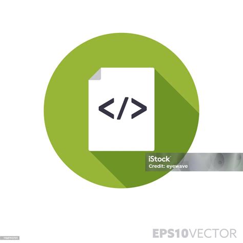 Coding Desain Datar Ikon Vektor Warna Bayangan Panjang Ilustrasi Stok Coding Desain Datar Ikon Vektor Warna Bayangan Panjang Ilustrasi Stok