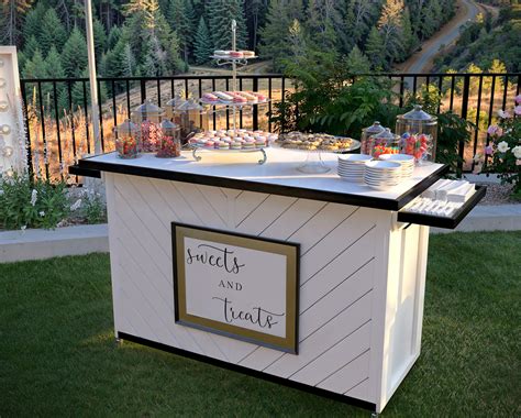 Diy Portable Outdoor Bar Plank Top U Bar Finished Home Bar Patio
