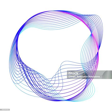 선에서 추상화 모양 벡터 흰색 추상 배경과 컬러 동적 모양 선 디자인에 적합한 일러스트레이션 3차원 형태에 대한 스톡 벡터 아트 및 기타 이미지 Istock