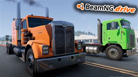 Semi Truck Drag Racing Rollin Coal Beamng Drive Mp Youtube
