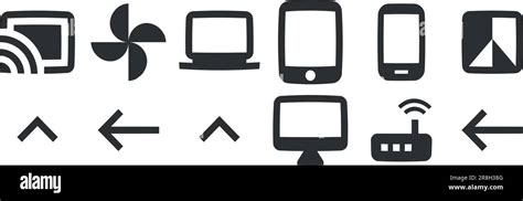 Set Of 12 Icons Hardware Vector Collection Thin Line Web Icon Set Quality Icon Linear Icons