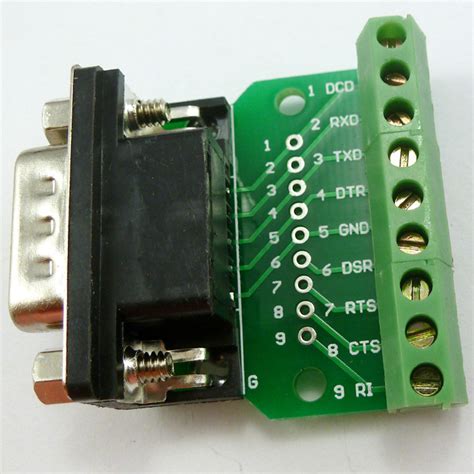 DB9 D SUB DE9 UART RS232 RS485 422 Male Connector 9 Pin Terminal Breakout Board EBay