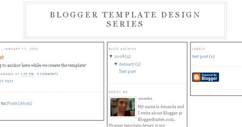 Blogger Buster Styling The Header And Footer Sections Blogger Template Design Series