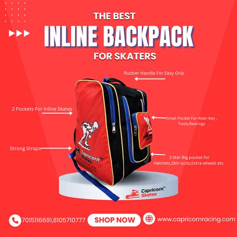 Capricorn Inline Skate Backpack Ultimate Storage For Skaters