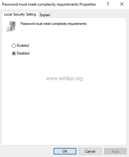 Fix Supplied Password Does Not Meet The Requirements For Passwords On